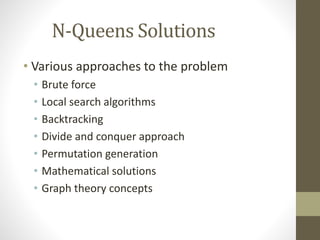 The n Queen Problem | PPTX