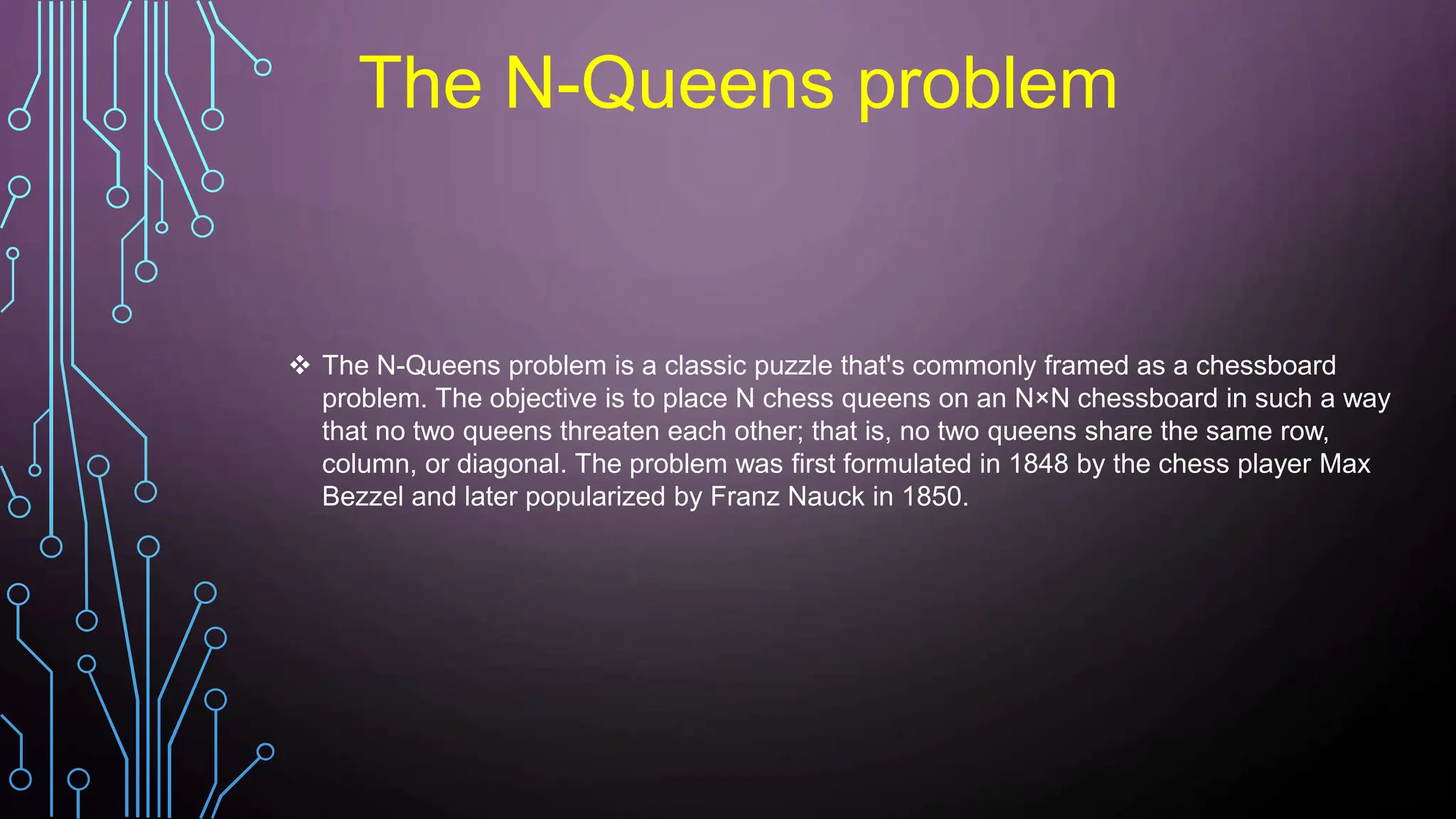 The N-Queens problemdskksnjfnskjdfnsjnddjsdnjs | PPT