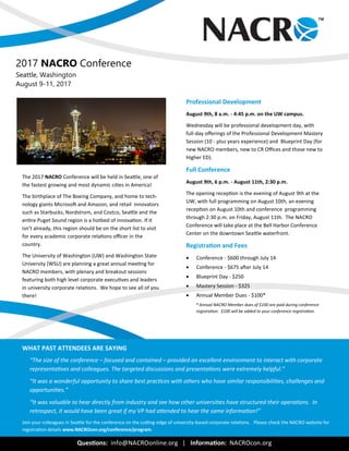The NACROcon Difference | PDF
