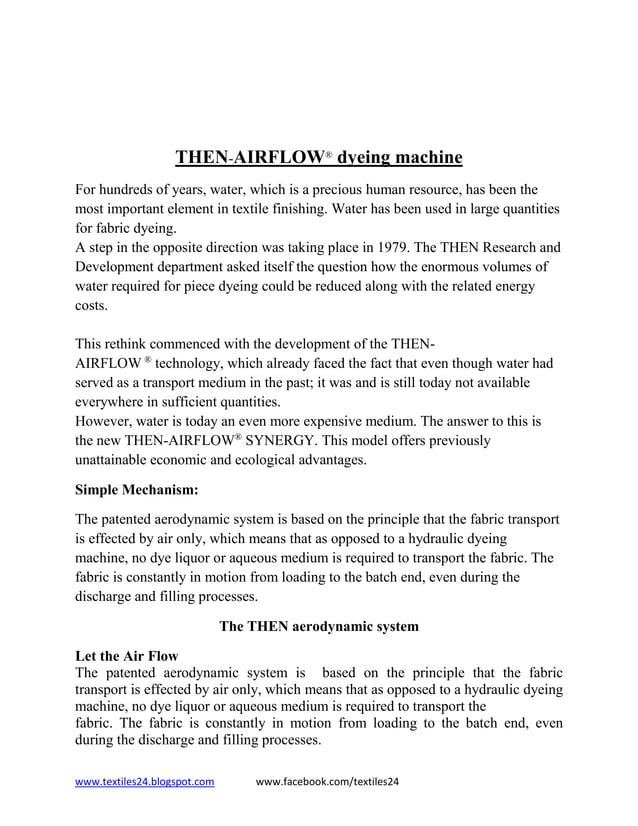 THEN AIRFLOW® dyeing machine | DOCX