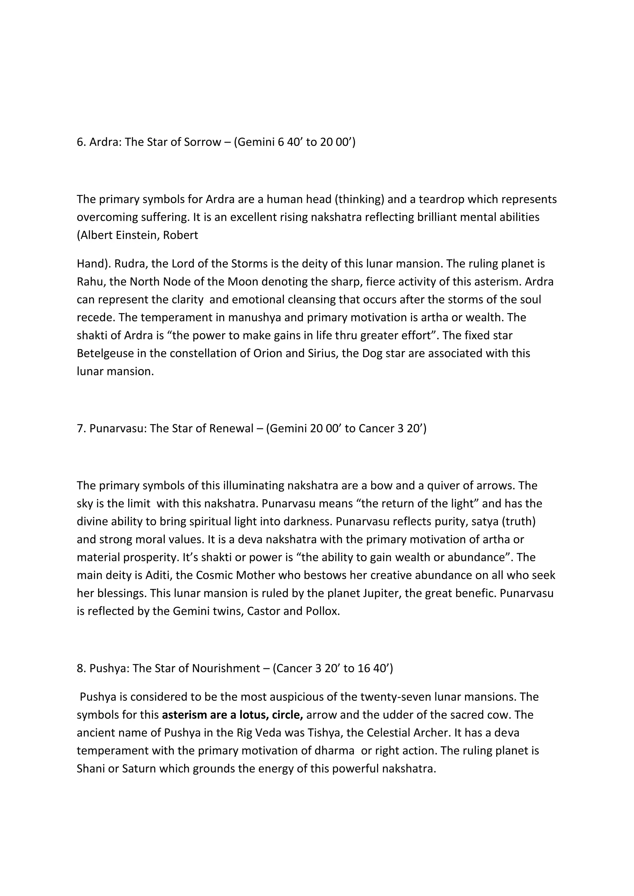 The nakshatras of vedic astrology ancient & contemporary usage ...