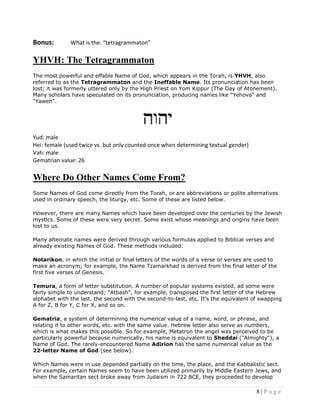 The name of God | DOCX