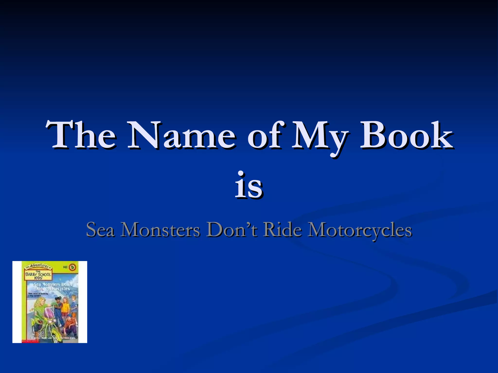 The name of my book is | PPT