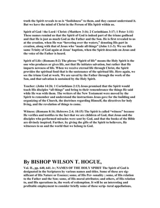 The names and titles of the holy spirit | RTF