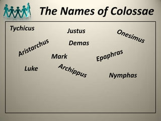 The Names Of Colossae | PPTX