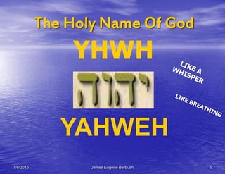 BIBLE - THE NAMES OF GOD | PDF