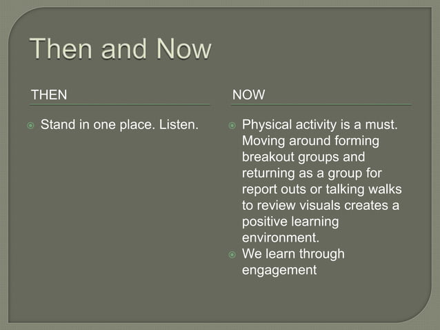 Then and now | PPTX | Adult Education | Education