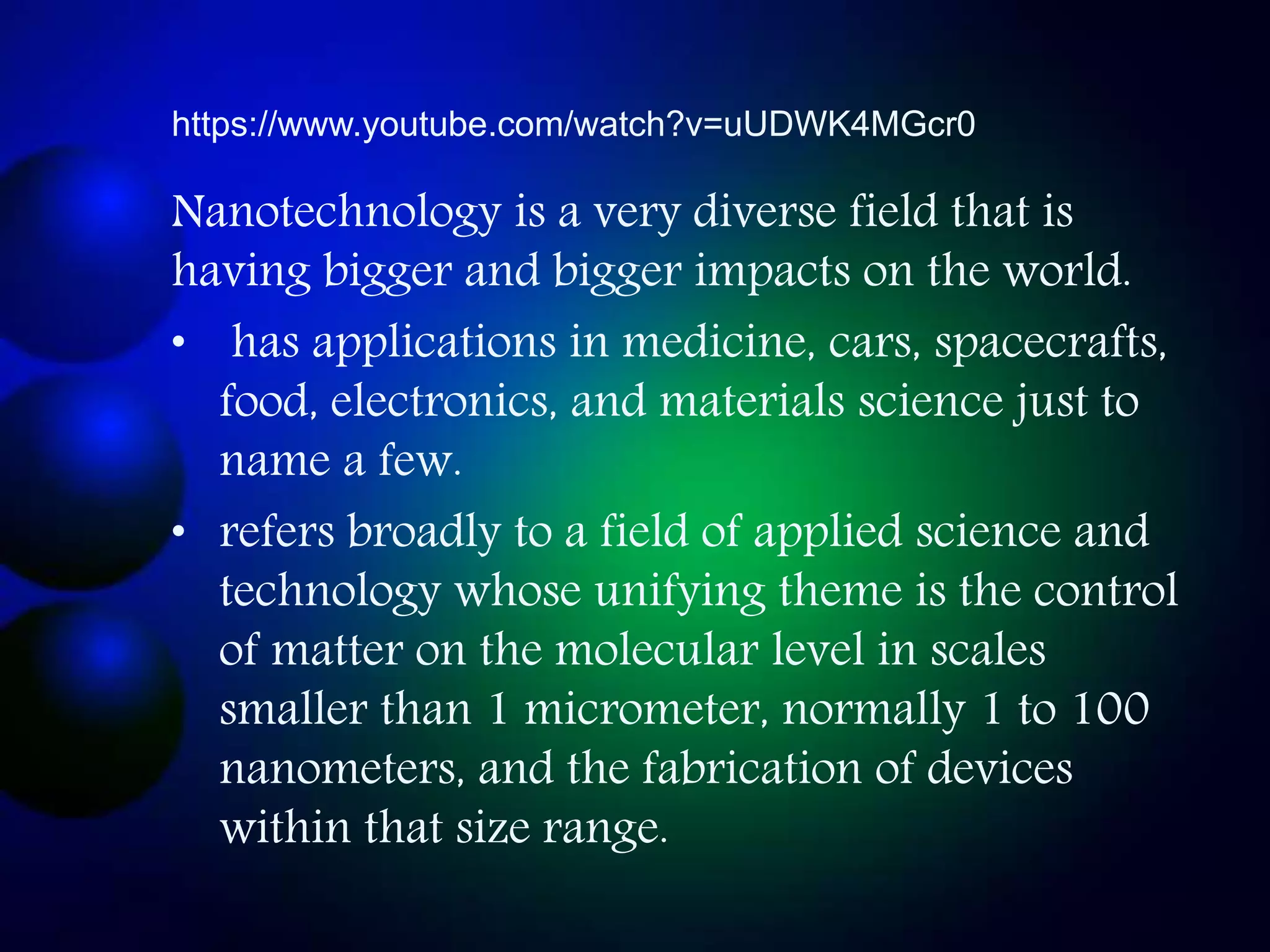 The nano world | PPTX