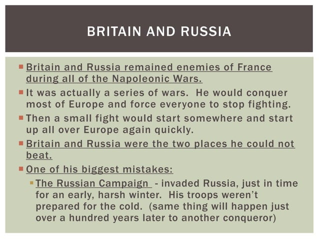 The napoleonic wars | PPTX | Death, Injury, or Military Conflict ...