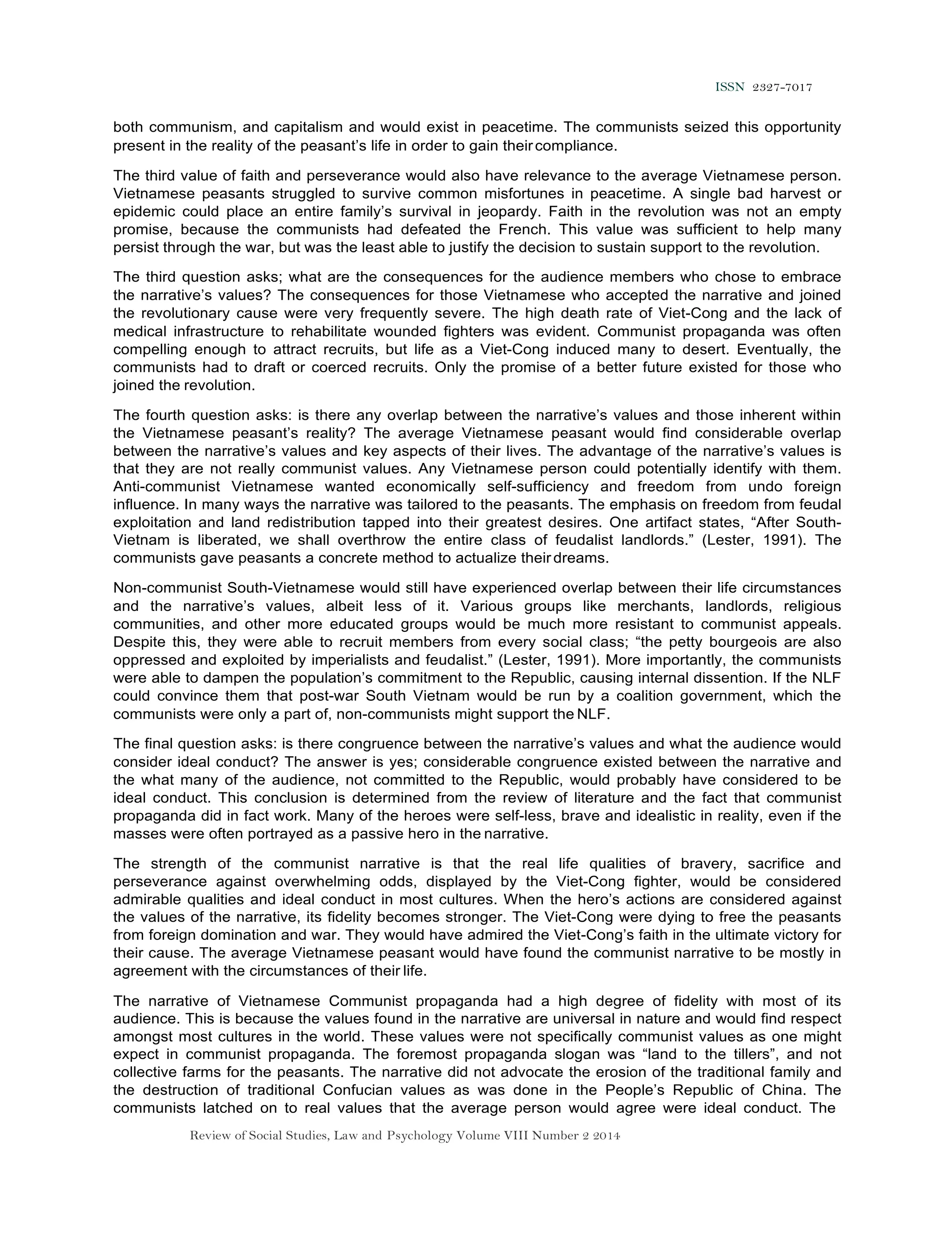 The narrative of vietcong propaganda | PDF