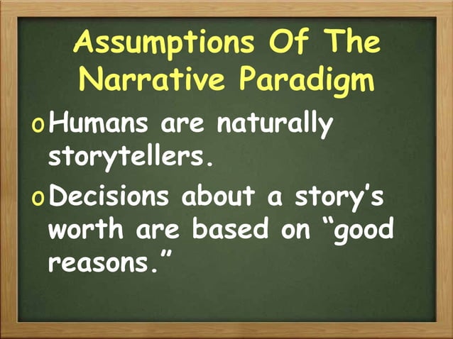 The narrative paradigm | PPT