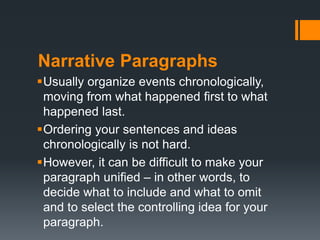 The narrative paragraph | PPTX