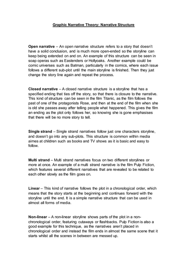 Narrative structure theory | PDF