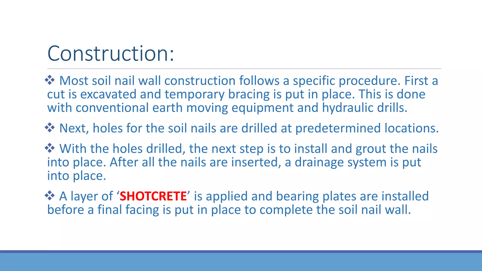 Soil Nailing technique( a brief study in the domain of Geotechnical ...