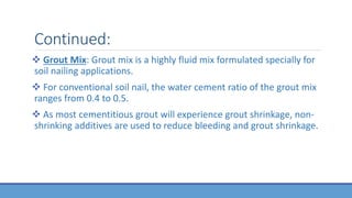 Soil Nailing technique( a brief study in the domain of Geotechnical ...