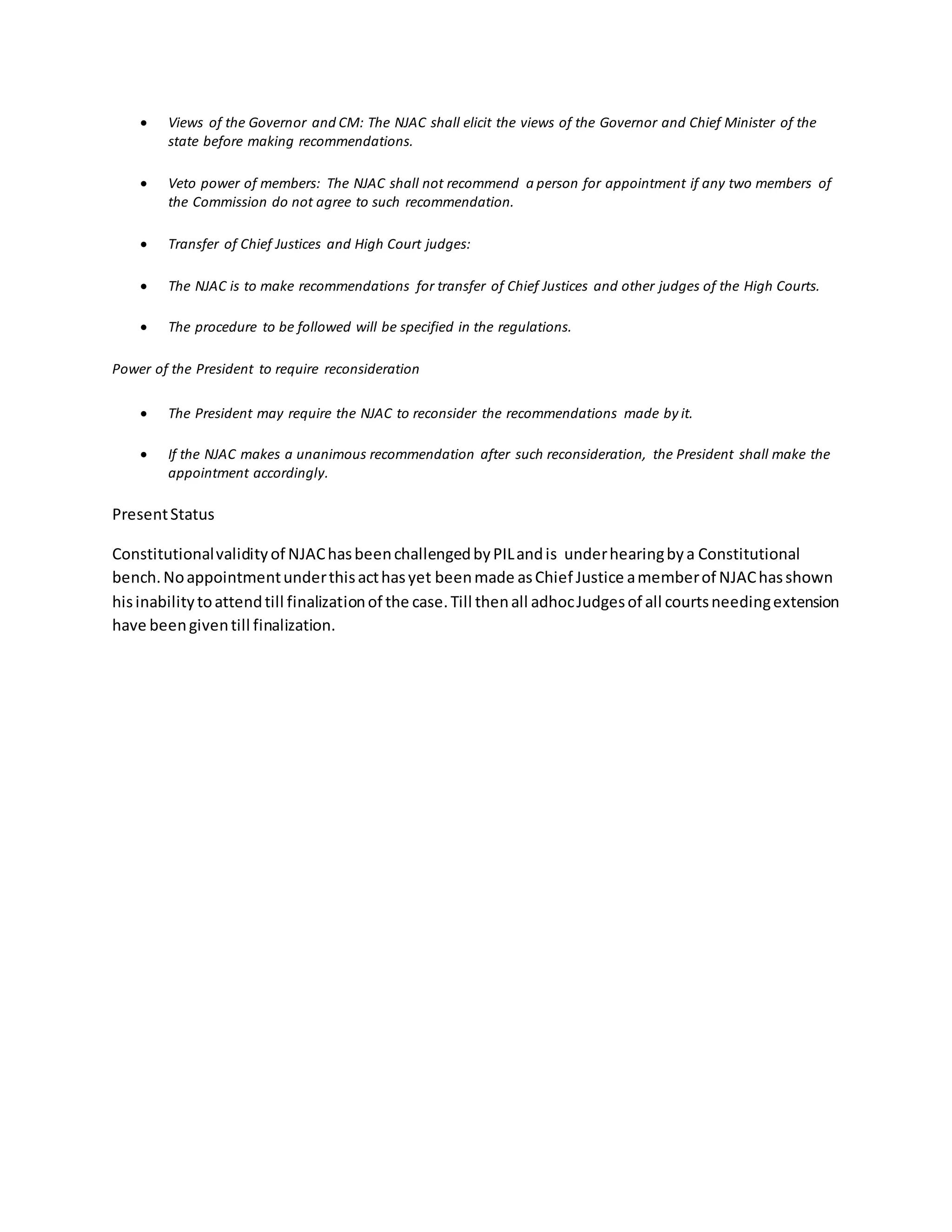 The national judicial appointments commission bill(NJAC);SSB Lec/Gp Dis ...