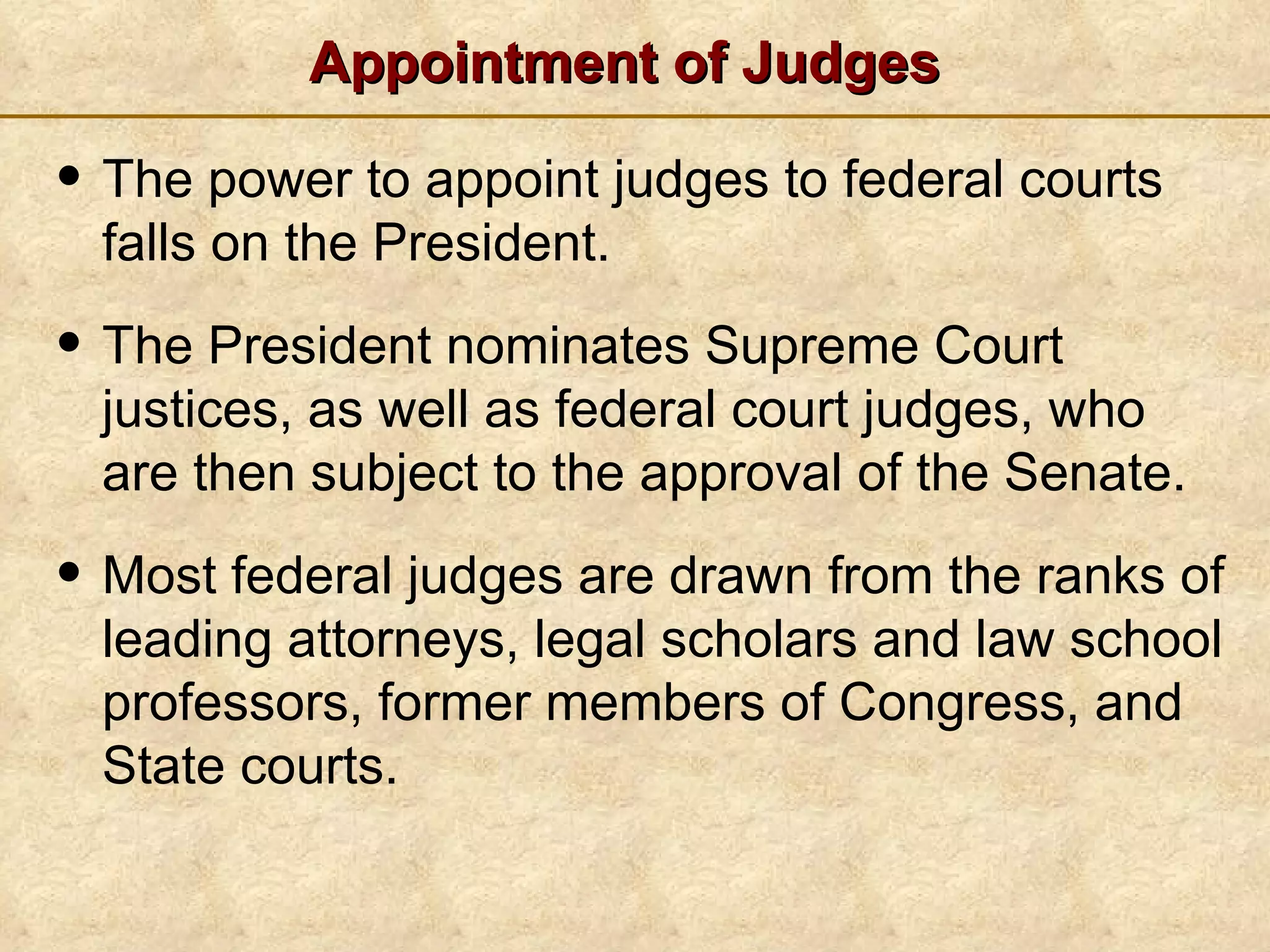 The national judiciary | PPT | Law