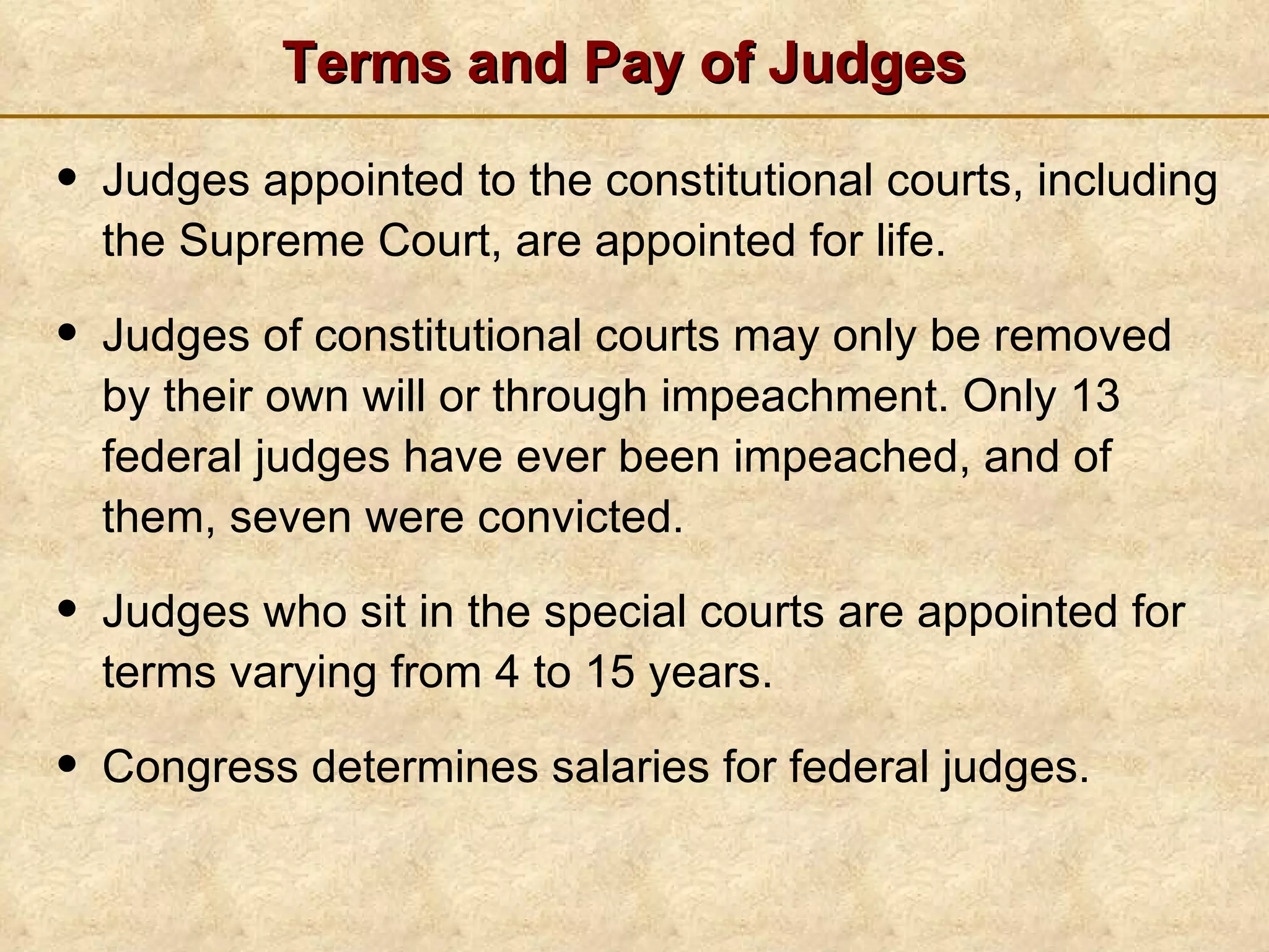 The national judiciary | PPT | Law