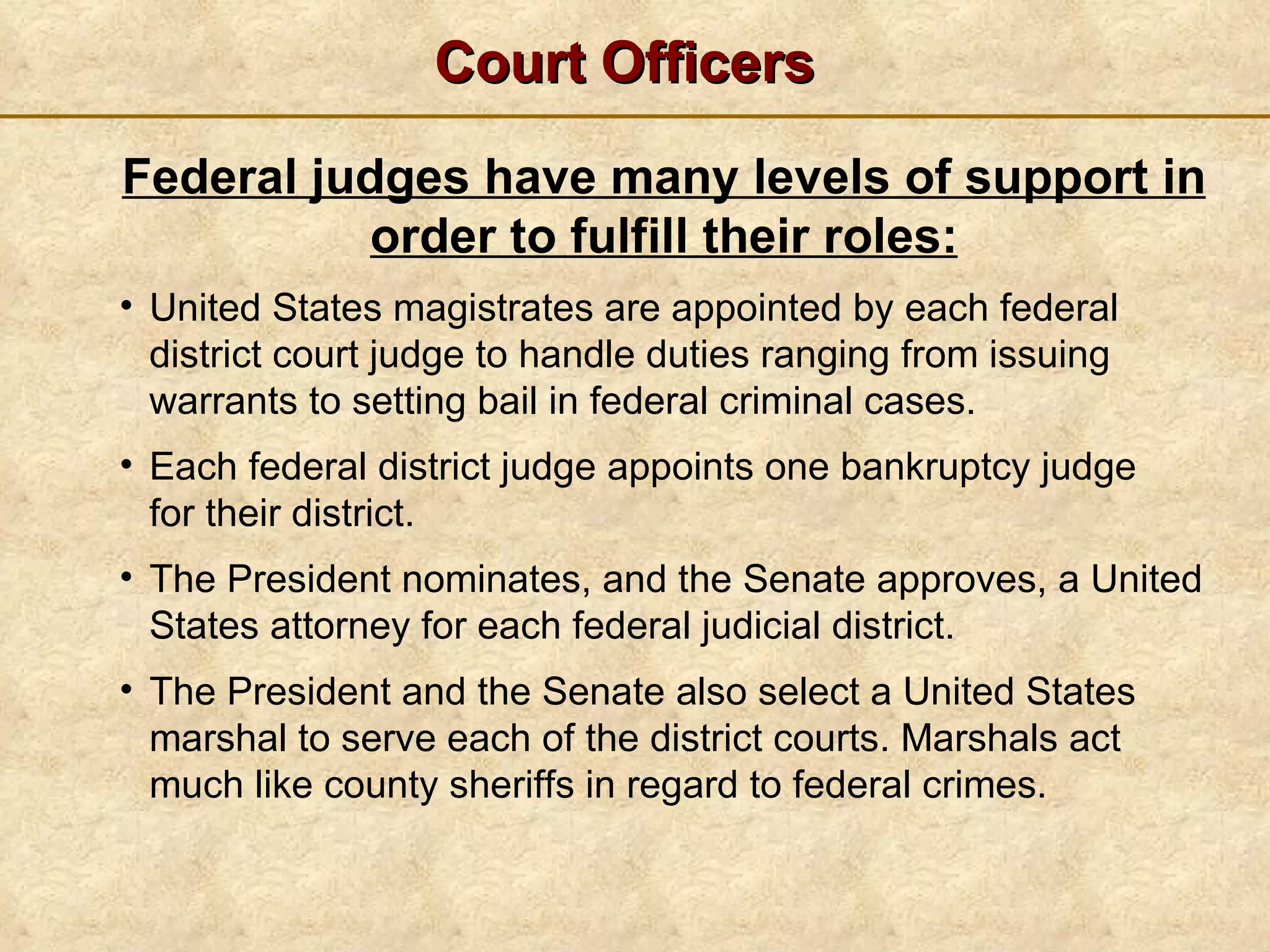 The national judiciary | PPT | Law