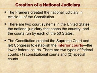 The national judiciary | PPT | Law