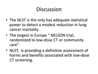 The national lung screening trial /Nahid Sherbini | PPTX
