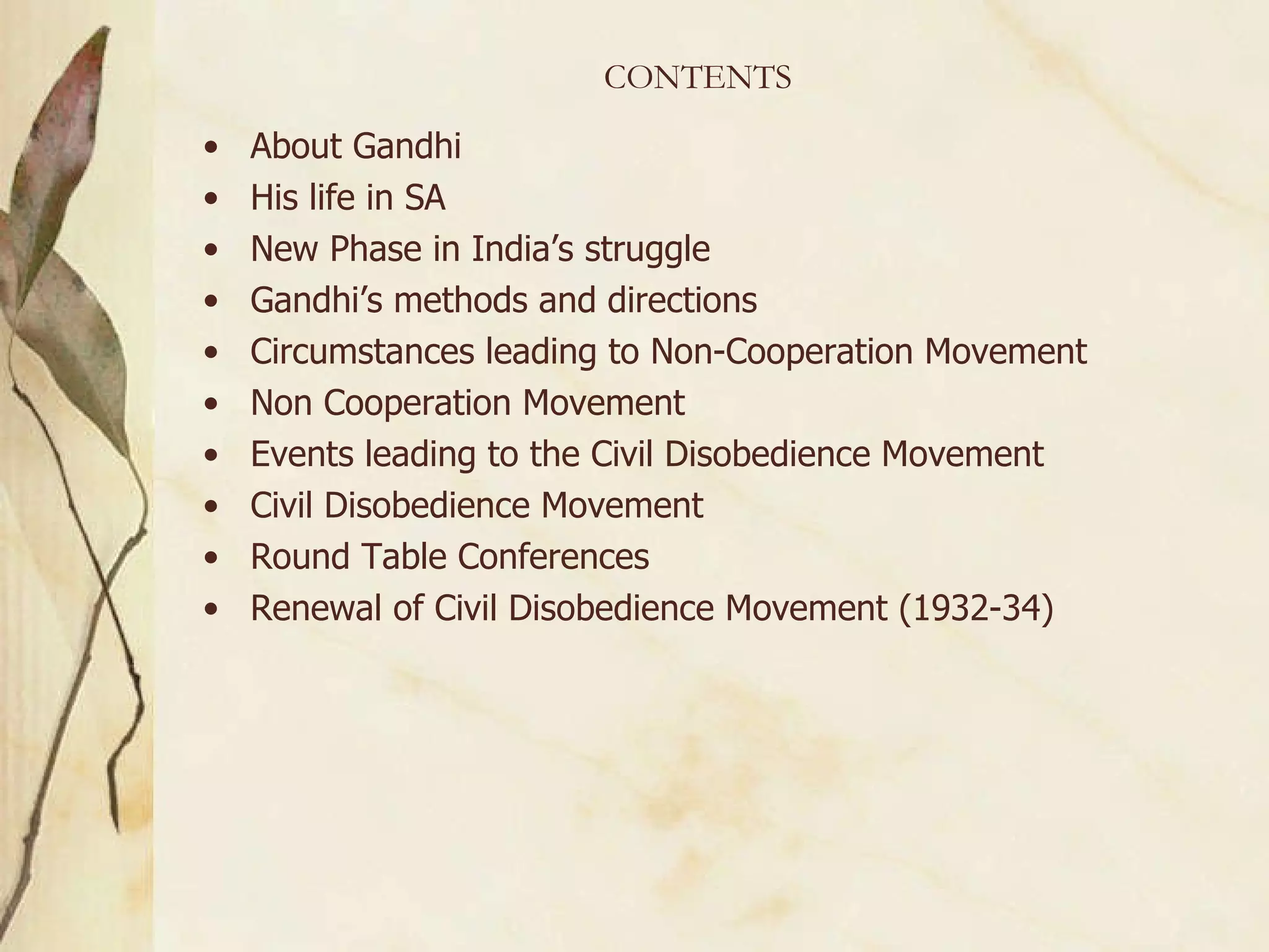 The National Movement And Mahatma Gandhi | PPT