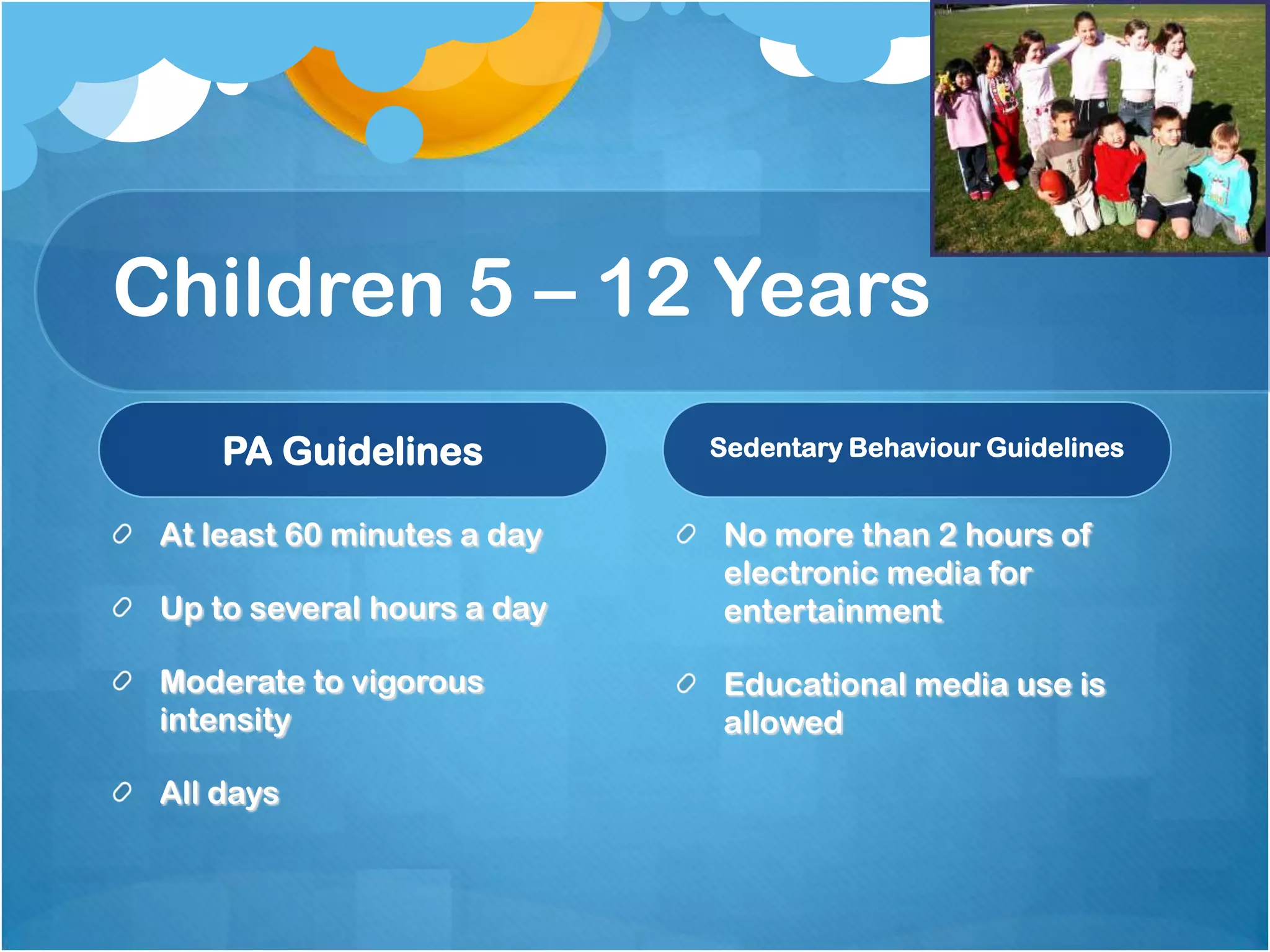 The national physical activity guidelines | PPTX