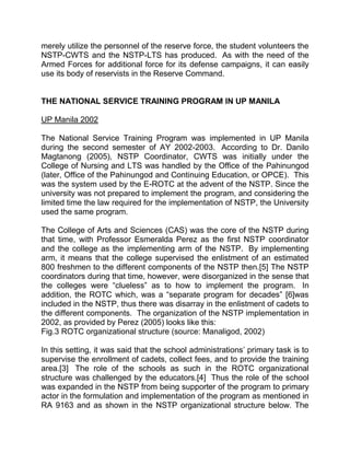 The national service training program | DOCX