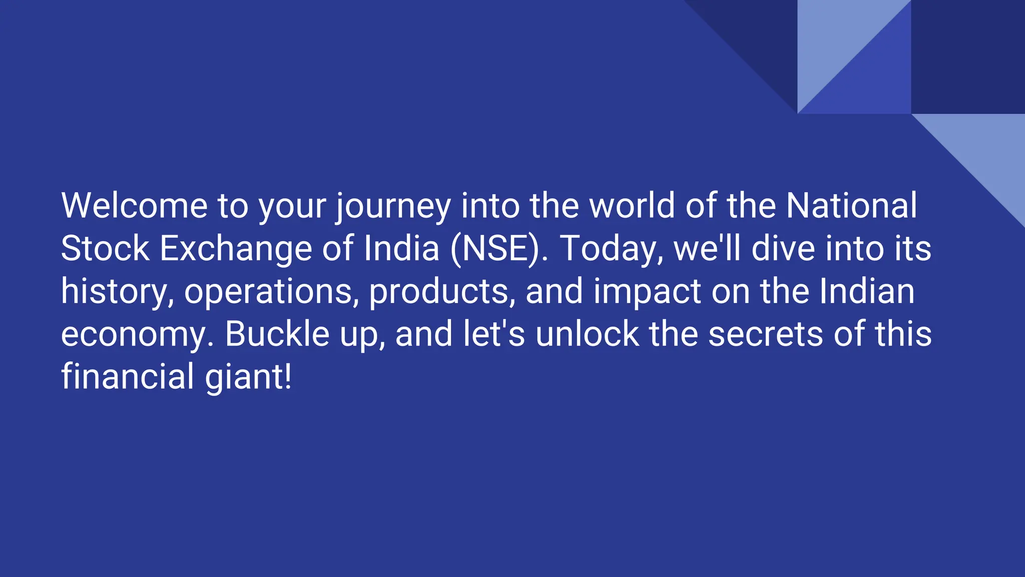 An Overview Of The National Stock Exchange of India | PPTX