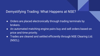 An Overview Of The National Stock Exchange of India | PPTX