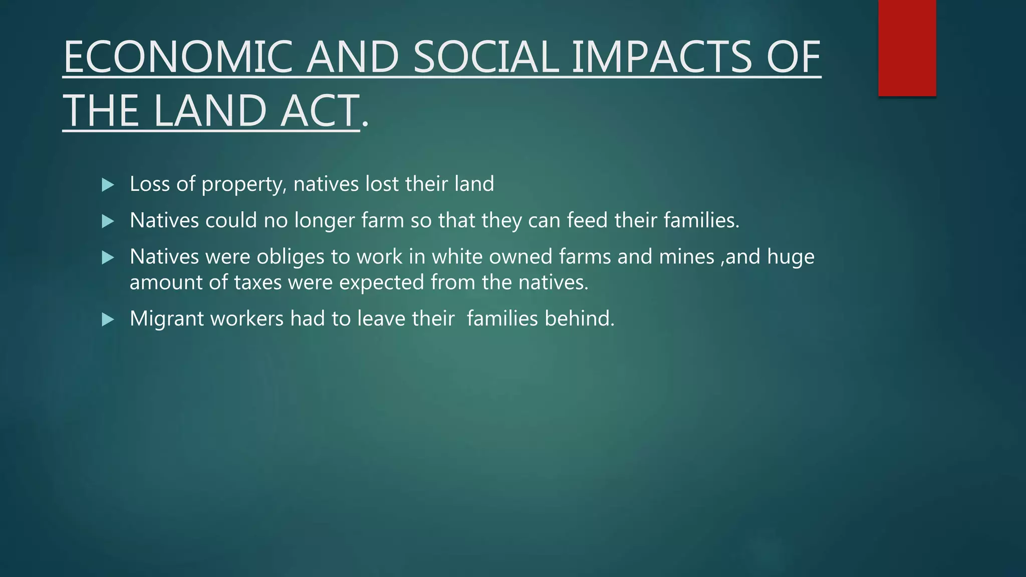 The native land act of 1913 | PPTX