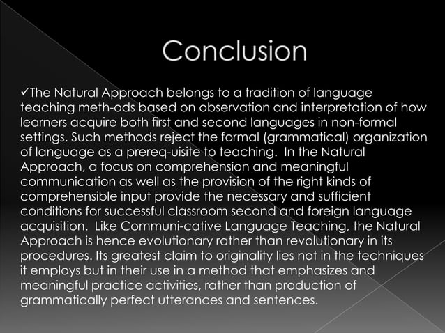 The natural approach | PPTX