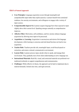 The Natural Approach | PDF