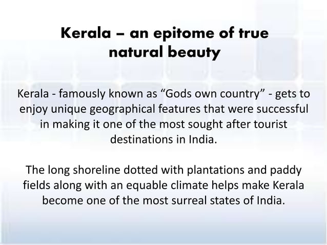 The Natural Beauty of Kerala | PPTX