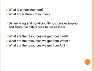 The Natural Environment and natural resources | PPTX