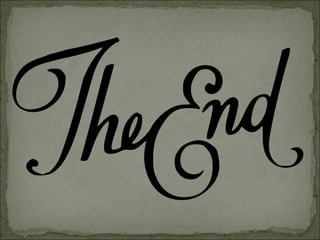 The End In Fancy Writing
