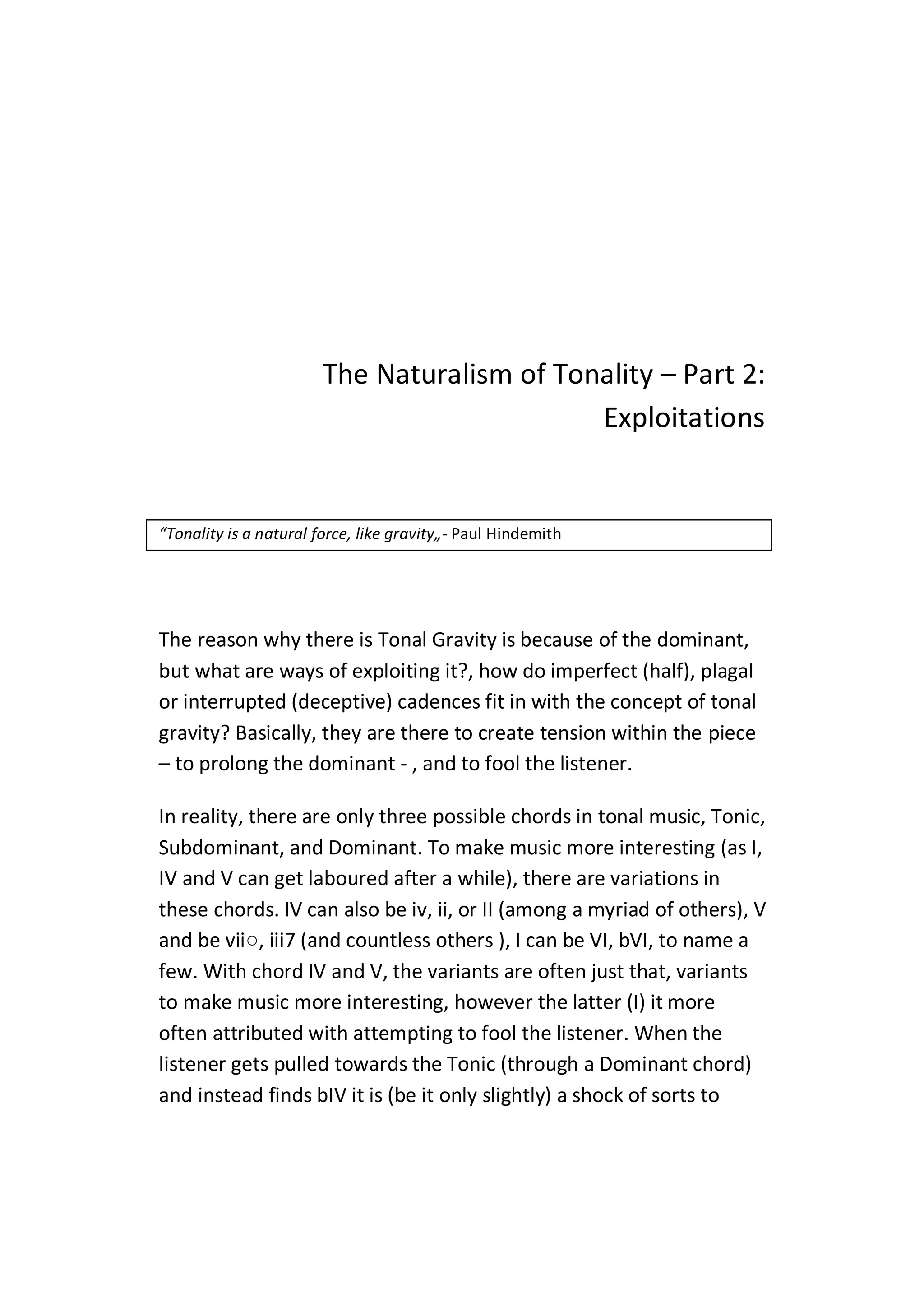 The Naturalism of Tonality | PDF