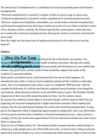 The natural rate of unemployment is a combination of structural unem.pdf