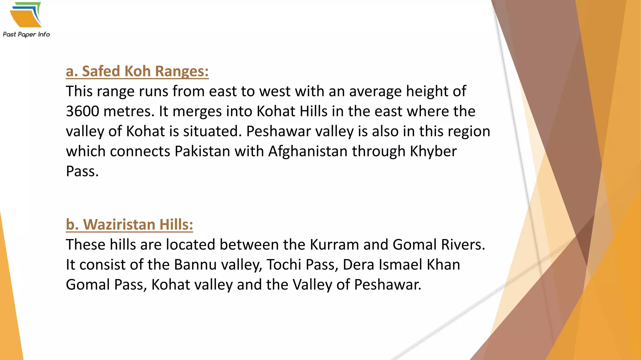 The natural topography of pakistan | PPTX