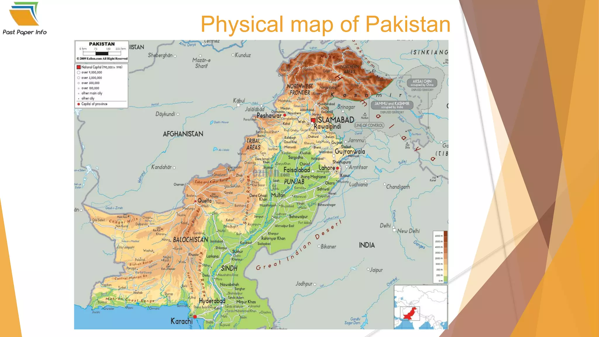 The natural topography of pakistan | PPTX