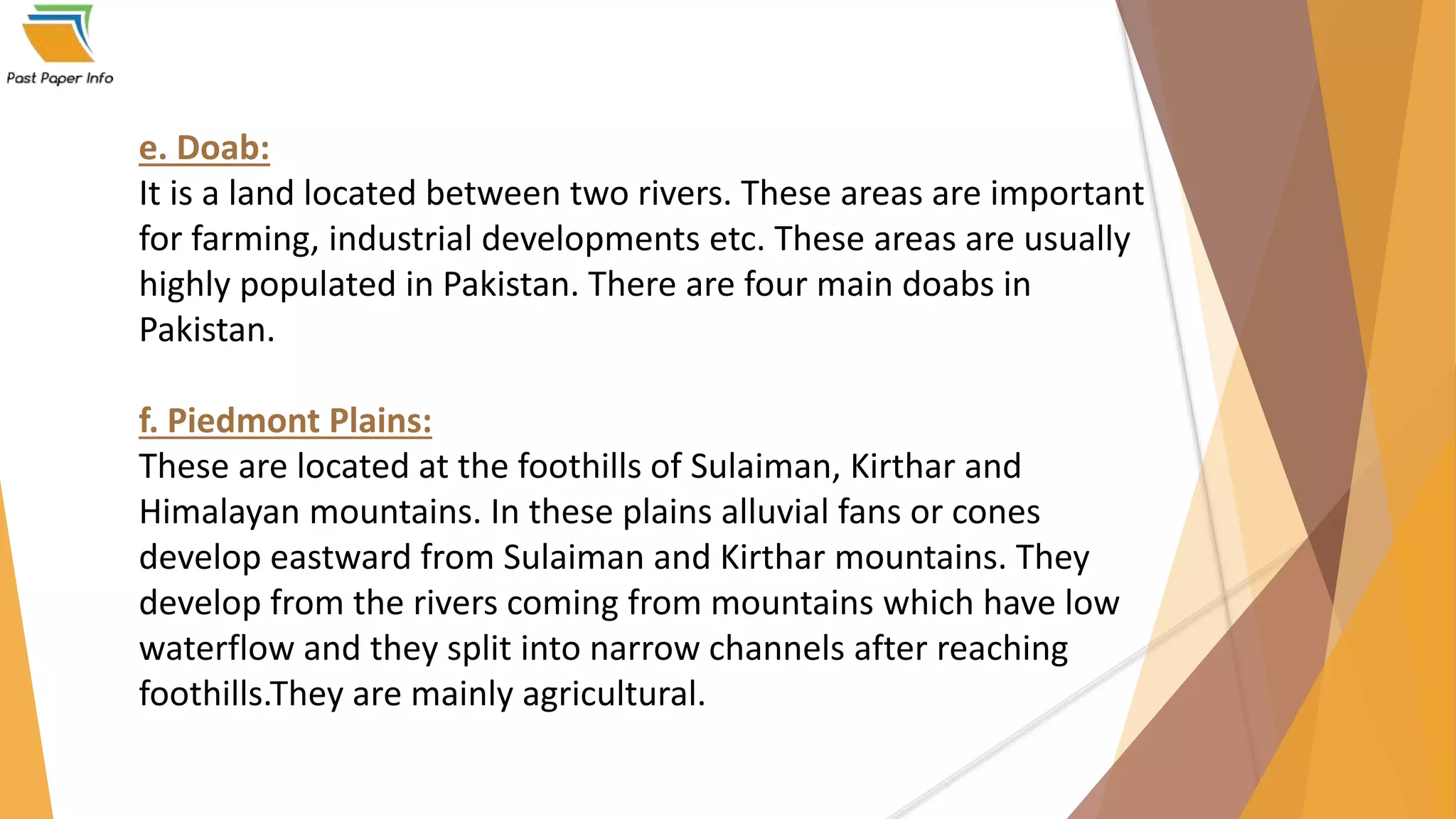 The natural topography of pakistan | PPTX
