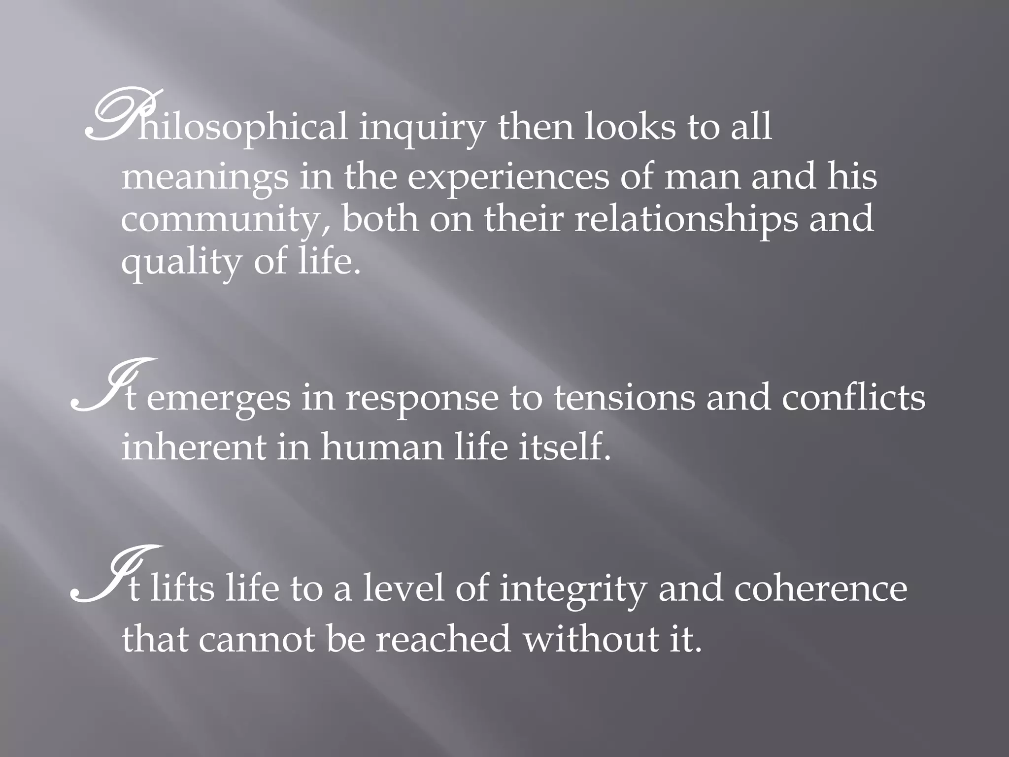 The nature.of philosophical inquiry | PPT