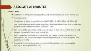 The nature and attributes of God | PPTX