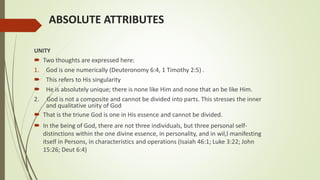 The nature and attributes of God | PPTX