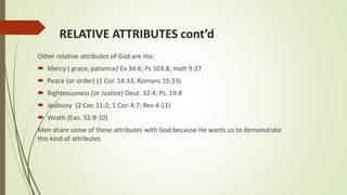 The nature and attributes of God | PPTX