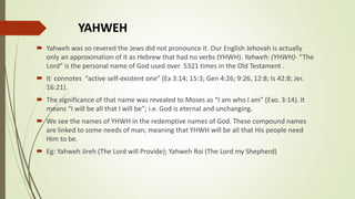 The nature and attributes of God | PPTX