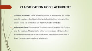 The nature and attributes of God | PPTX