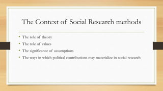 The nature and process of social research | PPTX