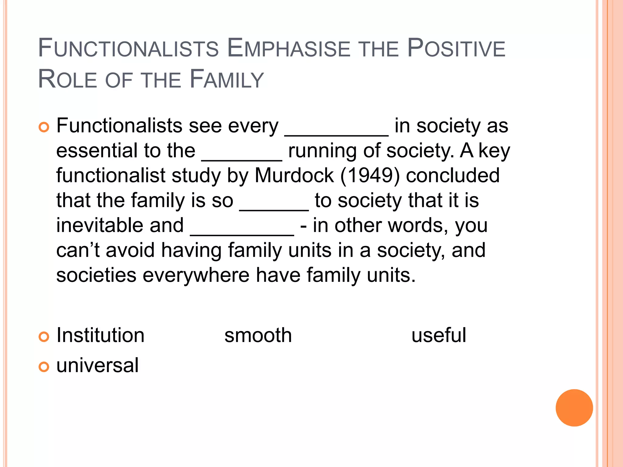 The nature and role of family in society | PPTX