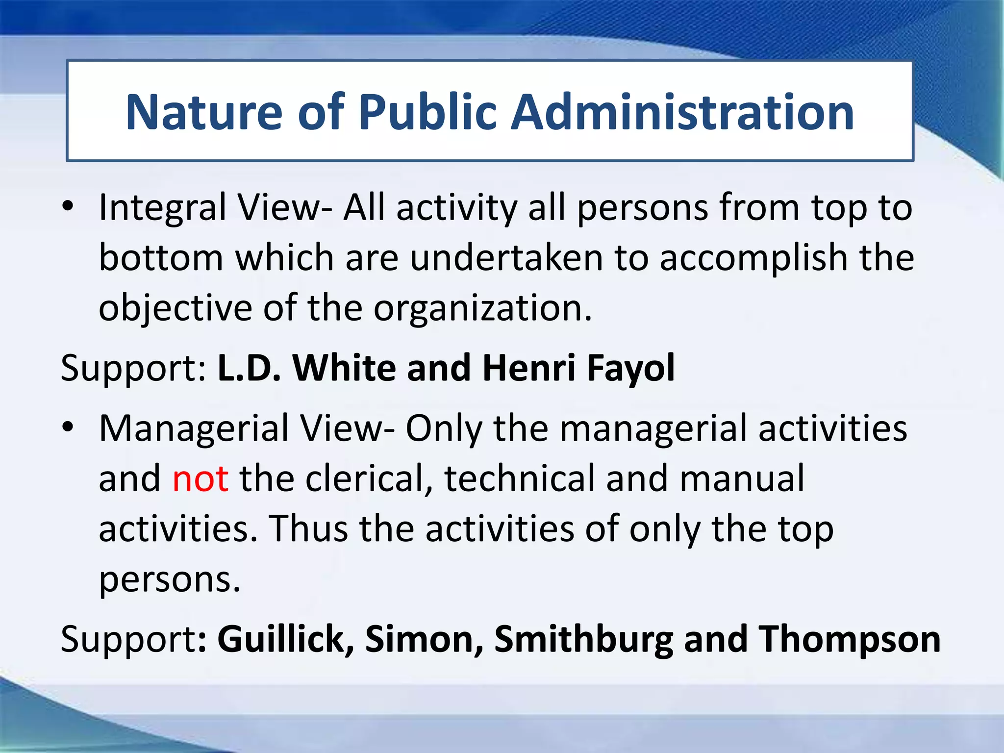 The Nature and Scope of Public Administration powerpoint | PPTX
